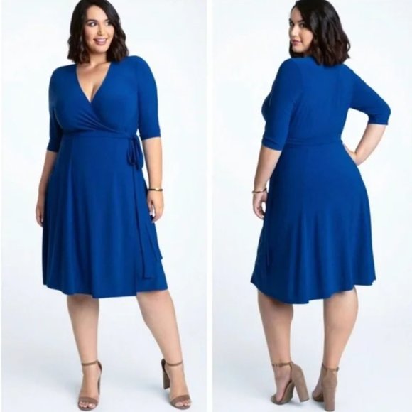Kiyonna Dresses Nwt Kiyonna Essential Wrap Dress With 34 Sleeves